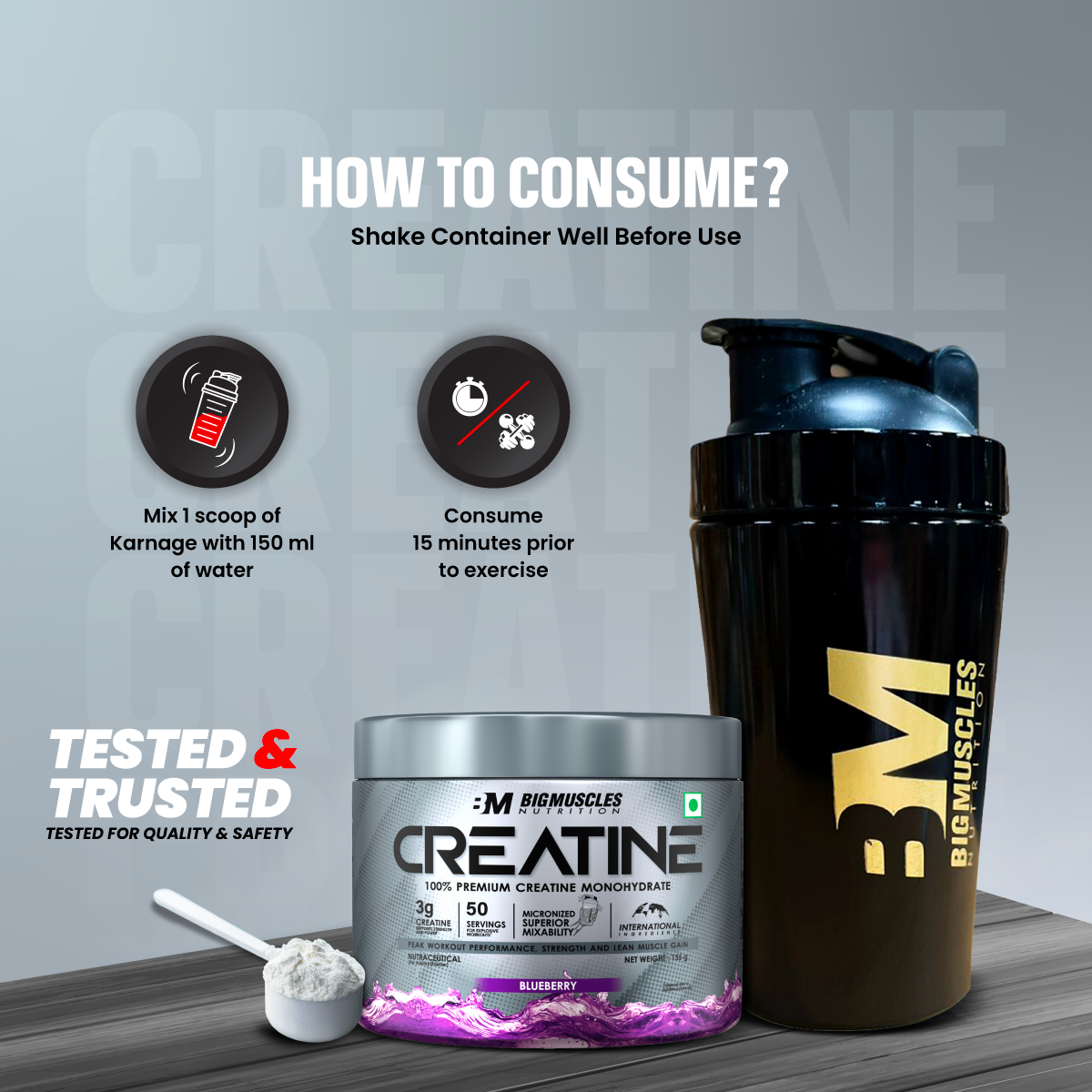 Buy Best creatine monohydrate supplement online for men & women.