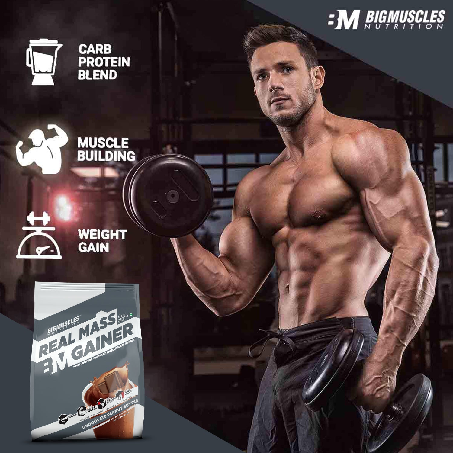 Buy Real Mass gainer - BigMuscles Nutrition