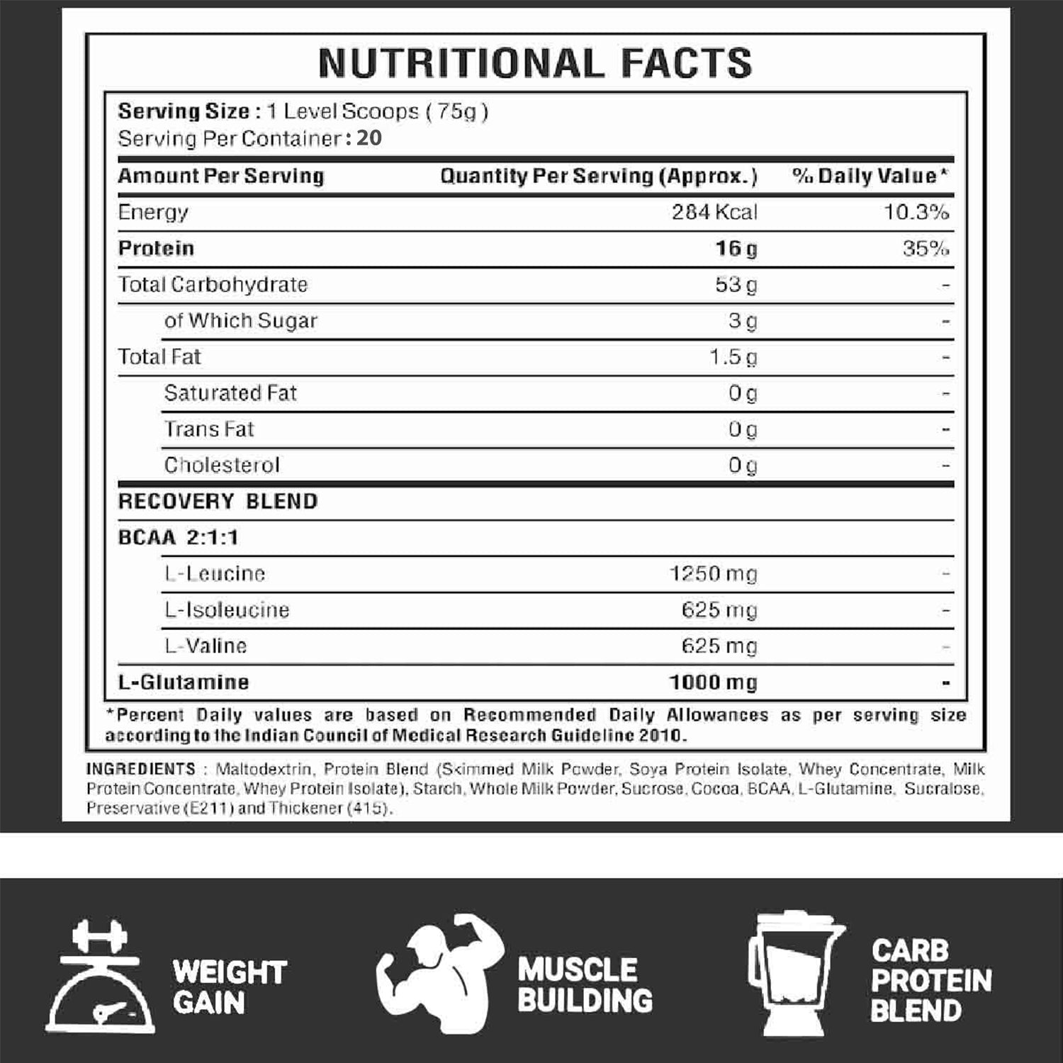 Buy Real Mass gainer - BigMuscles Nutrition